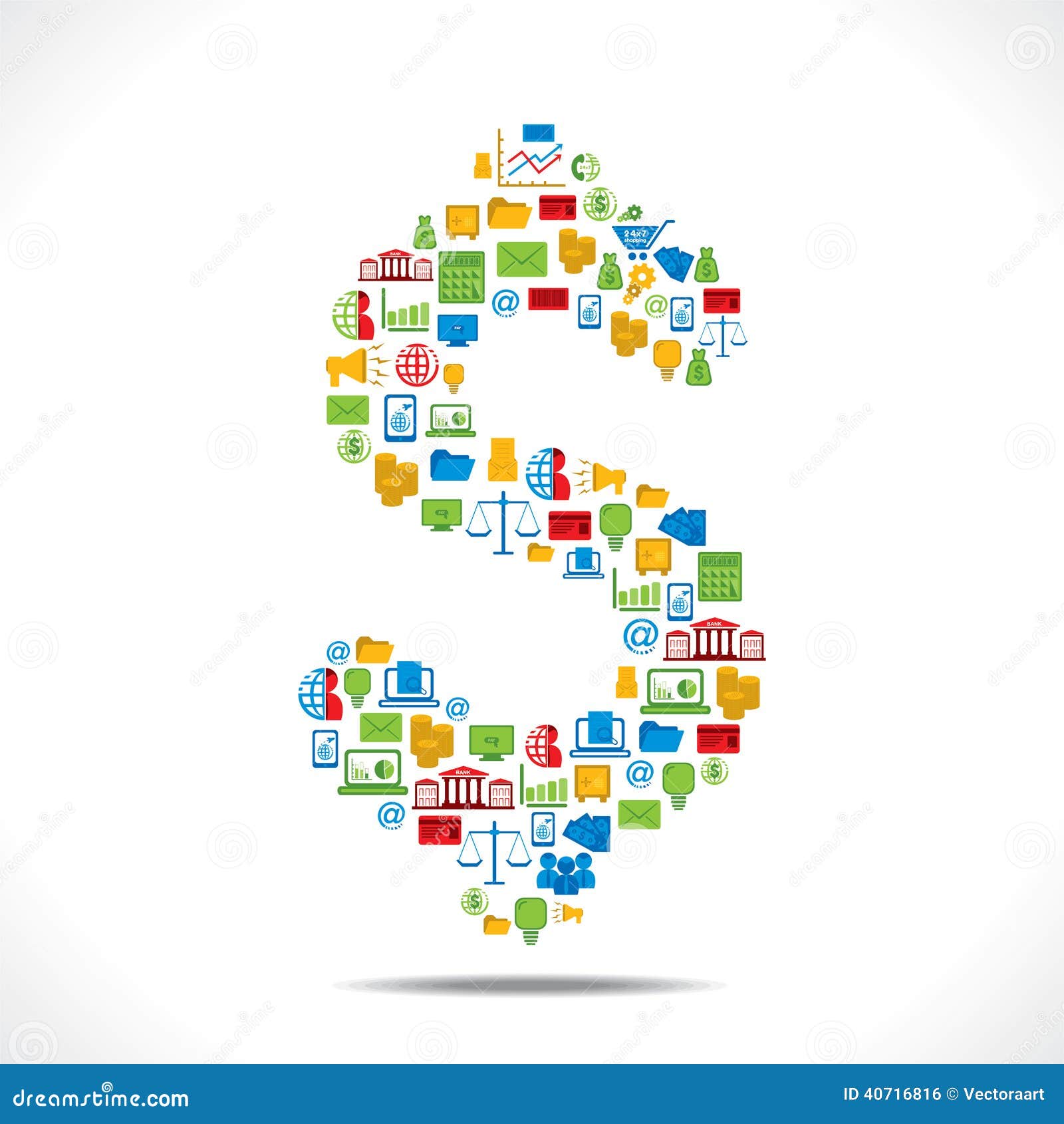 Creative dollar design stock vector. Illustration of cart - 40716816