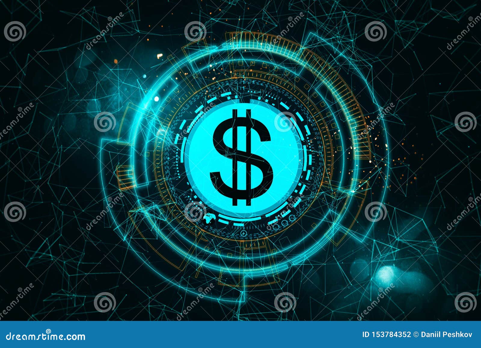 Creative dollar sign stock illustration. Illustration of cryptography ...