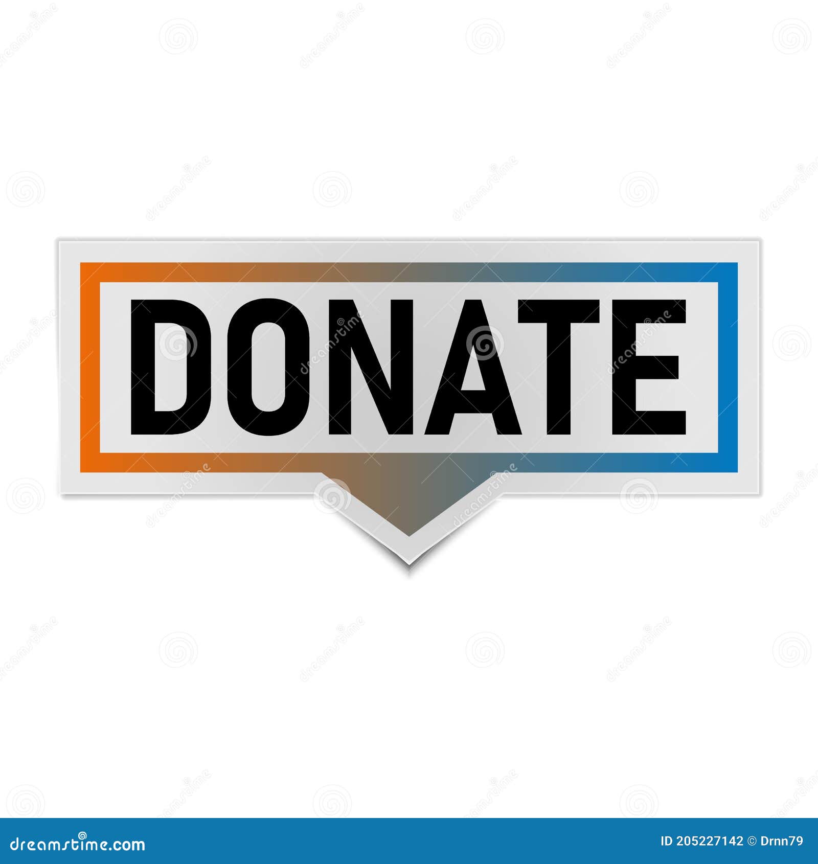Creative DONATE Text Written in Speech Bubble ,Vector Illustration ...
