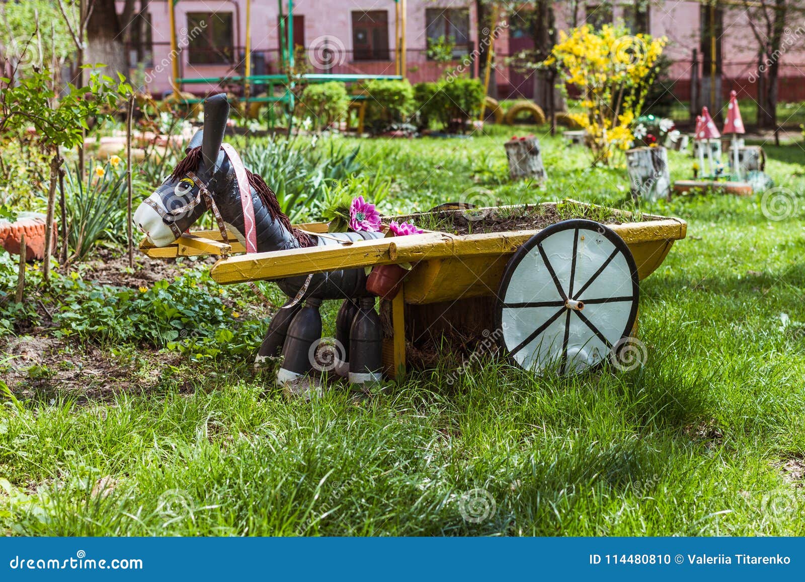 A Beautiful Donkey from the Bottles Stock Photo - Image of countryside ...