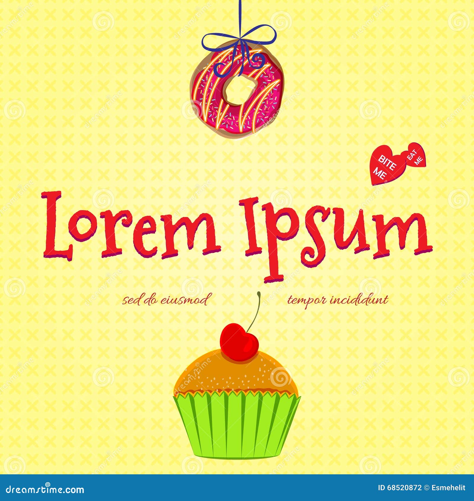 Creative Doughnut and Muffin Vector Bakery or Cafe Banner Stock Vector ...