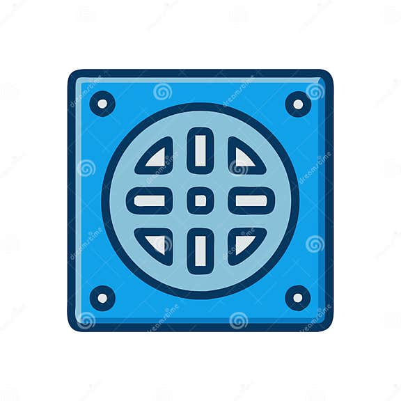 Creative Drain Cover Illustration for Drainage Systems Stock ...