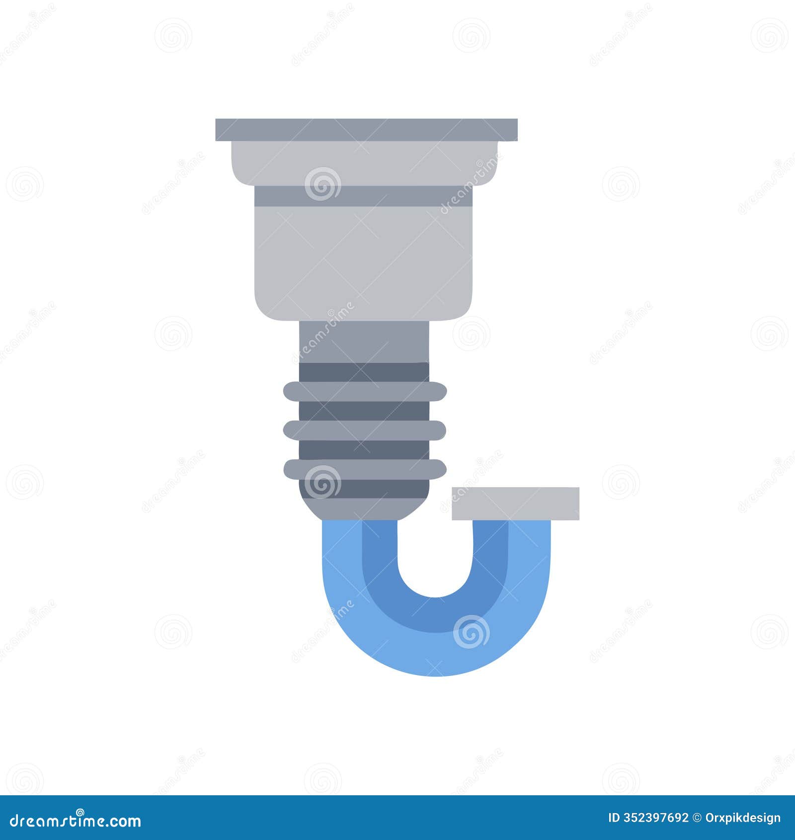Creative Drain Plug Illustration for Flow Control Stock Illustration ...