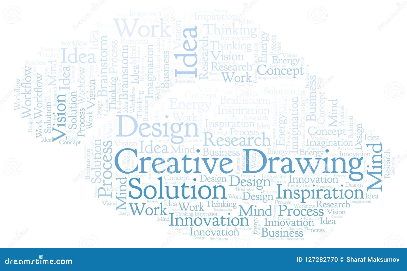 Creative Drawing Word Cloud, Made with Text only. Stock Illustration ...