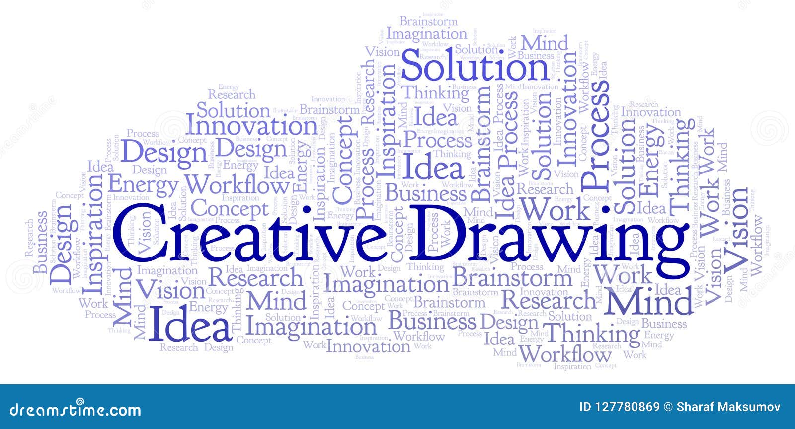 Creative Drawing Word Cloud, Made with Text only. Stock Illustration ...