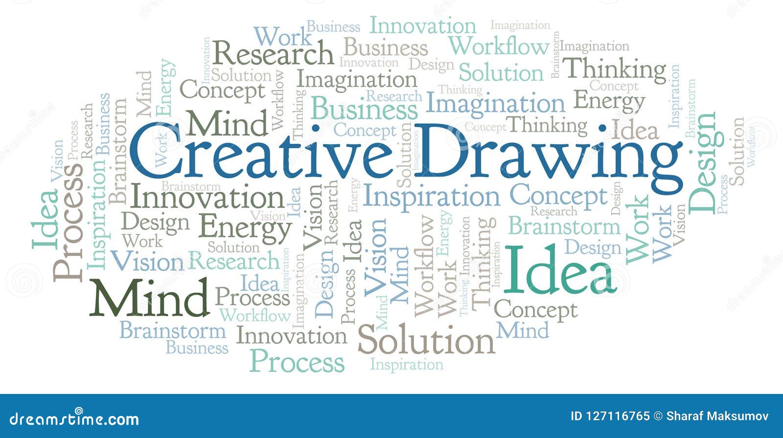 Creative Drawing Word Cloud, Made with Text only. Stock Illustration ...