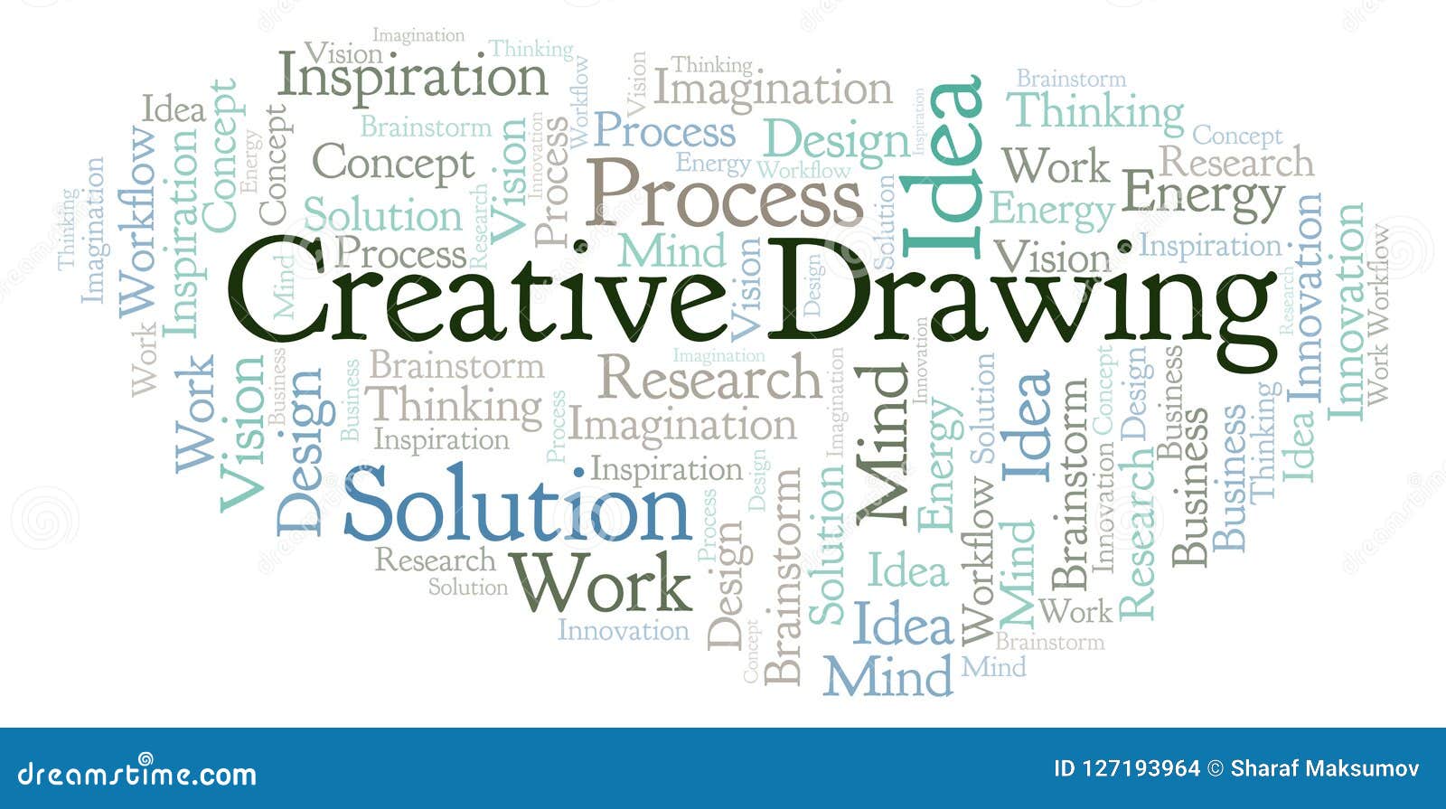 Creative Drawing Word Cloud, Made with Text only. Stock Illustration ...