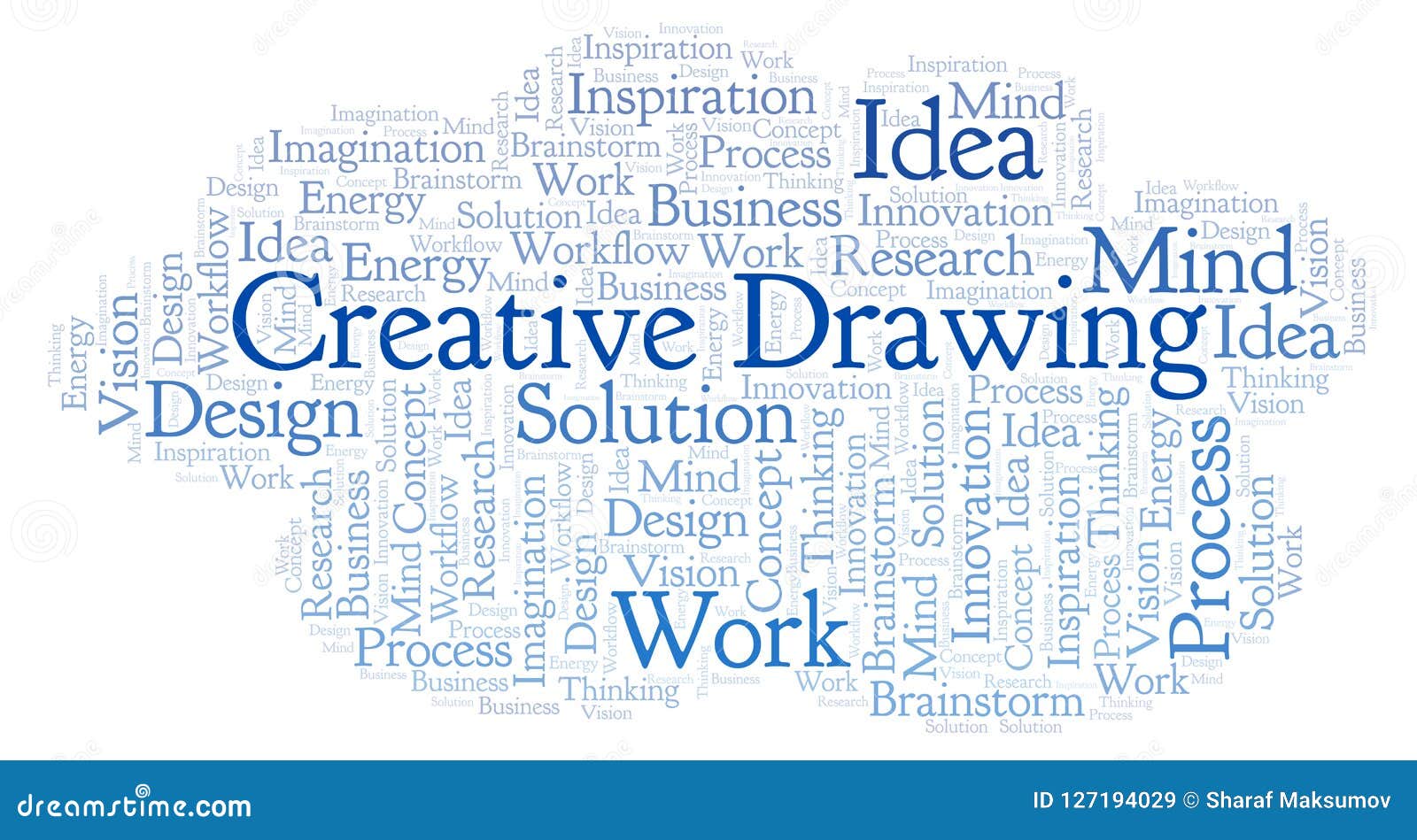 Creative Drawing Word Cloud, Made with Text only. Stock Illustration ...