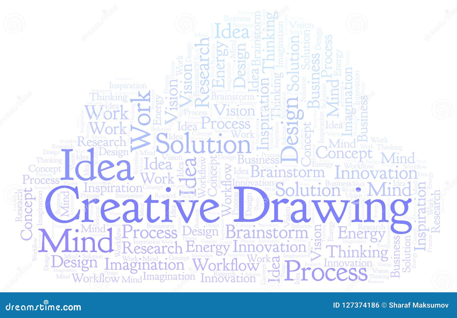 Creative Drawing Word Cloud, Made with Text only. Stock Illustration ...