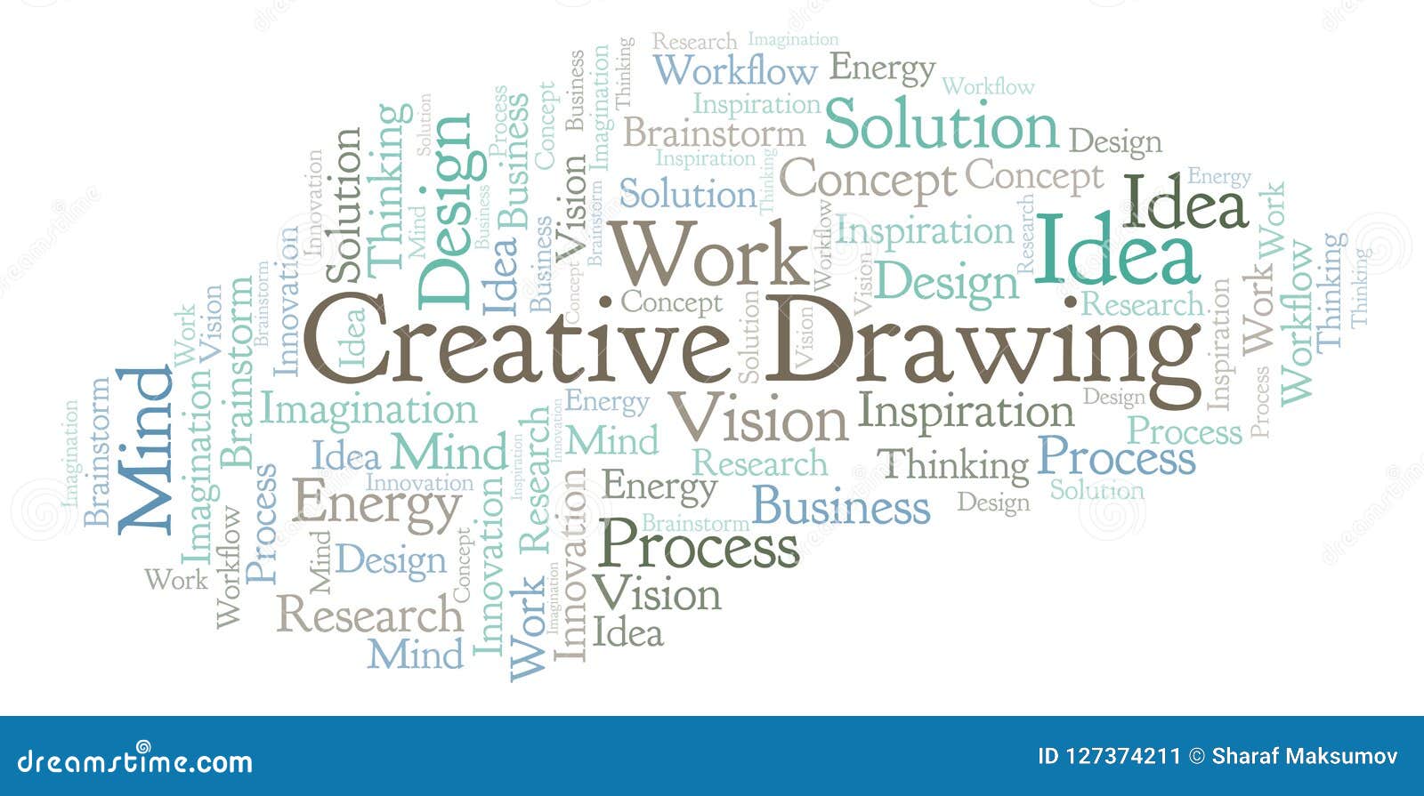 Creative Drawing Word Cloud, Made with Text only. Stock Illustration ...