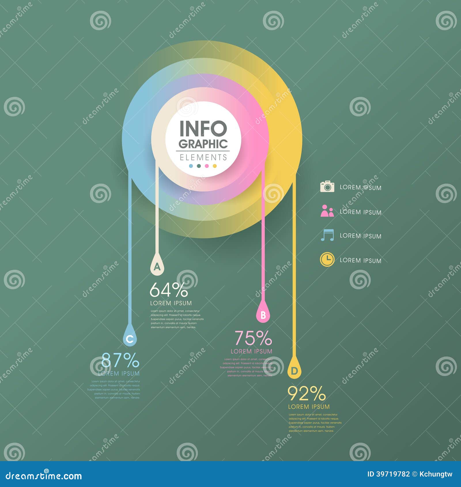 Creative Drop Infographics Design Stock Vector - Illustration of clean ...