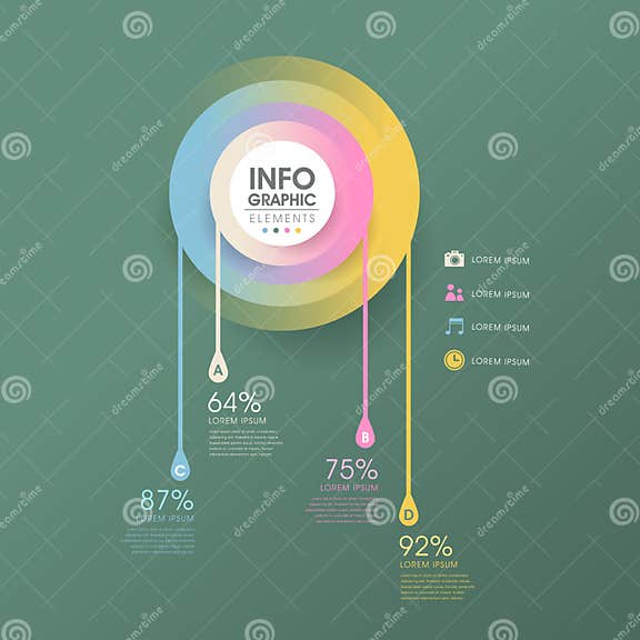 Creative Drop Infographics Design Stock Vector - Illustration of clean ...