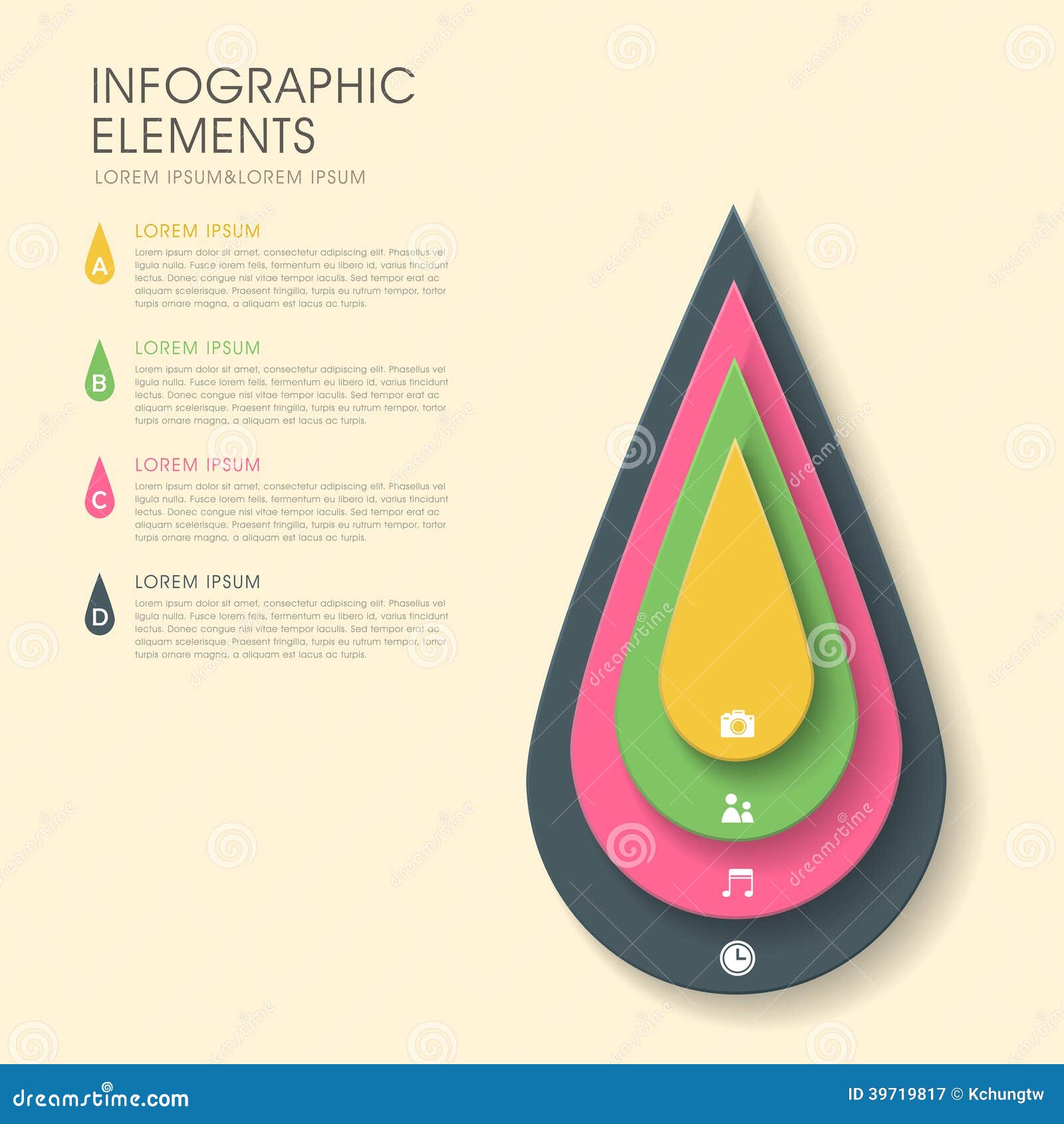 Creative Drop Infographics Design Stock Vector - Illustration of ...