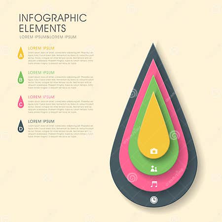 Creative Drop Infographics Design Stock Vector - Illustration of ...