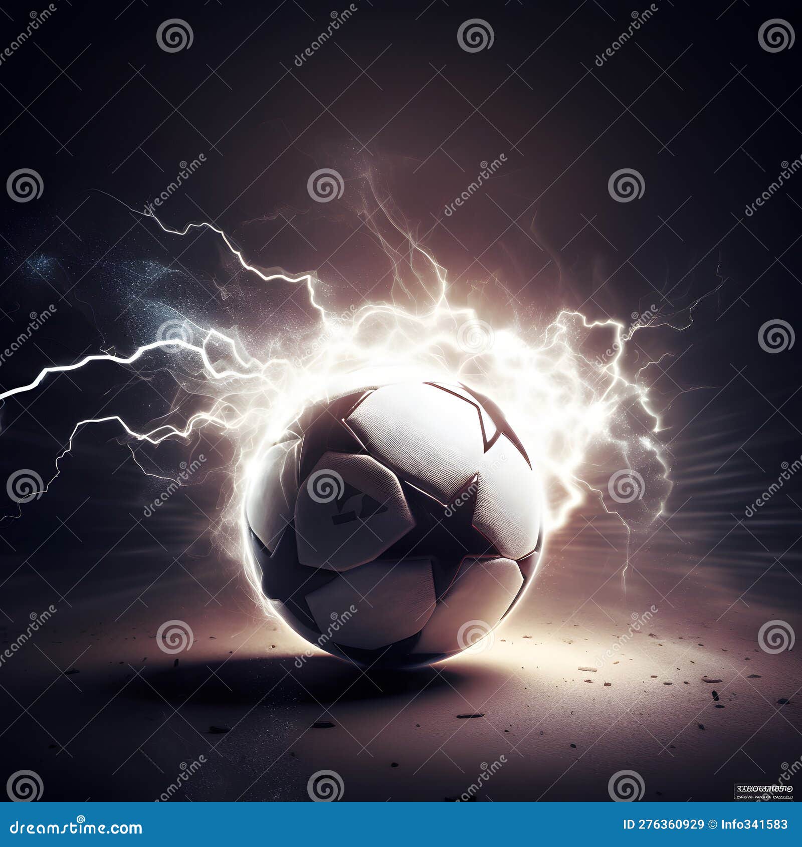 Creative Dynamic Lightning Football Five Created with Generative AI ...