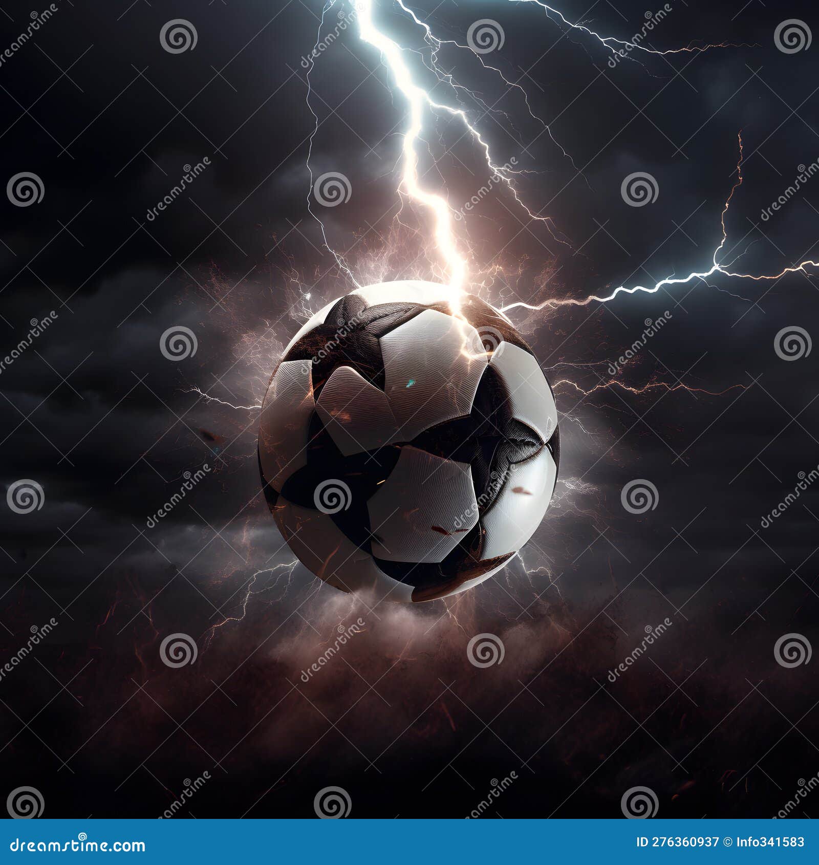 Creative Dynamic Lightning Football One Created with Generative AI ...