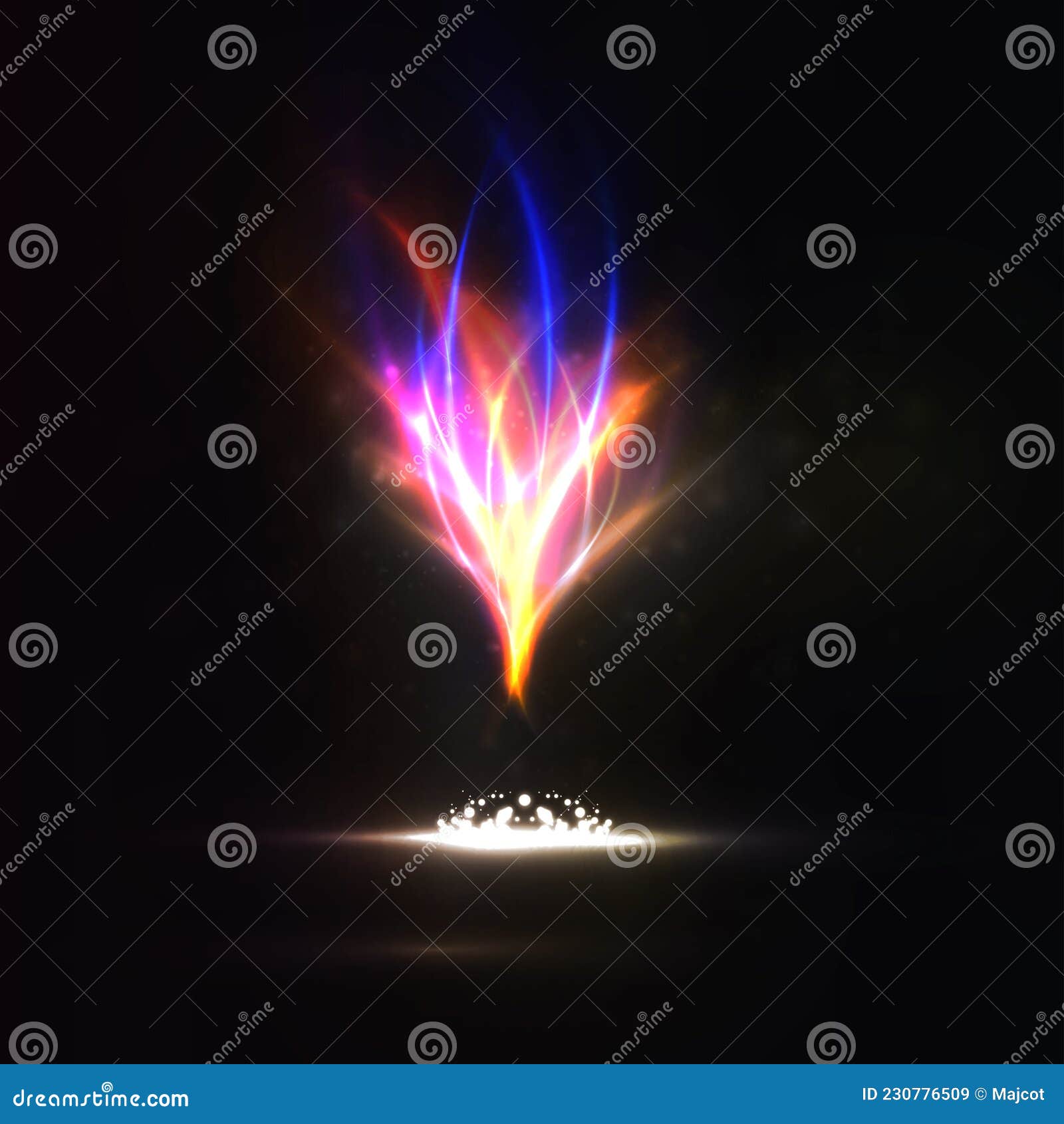 Creative Dynamic, Magic Fire Illustration Stock Vector - Illustration ...