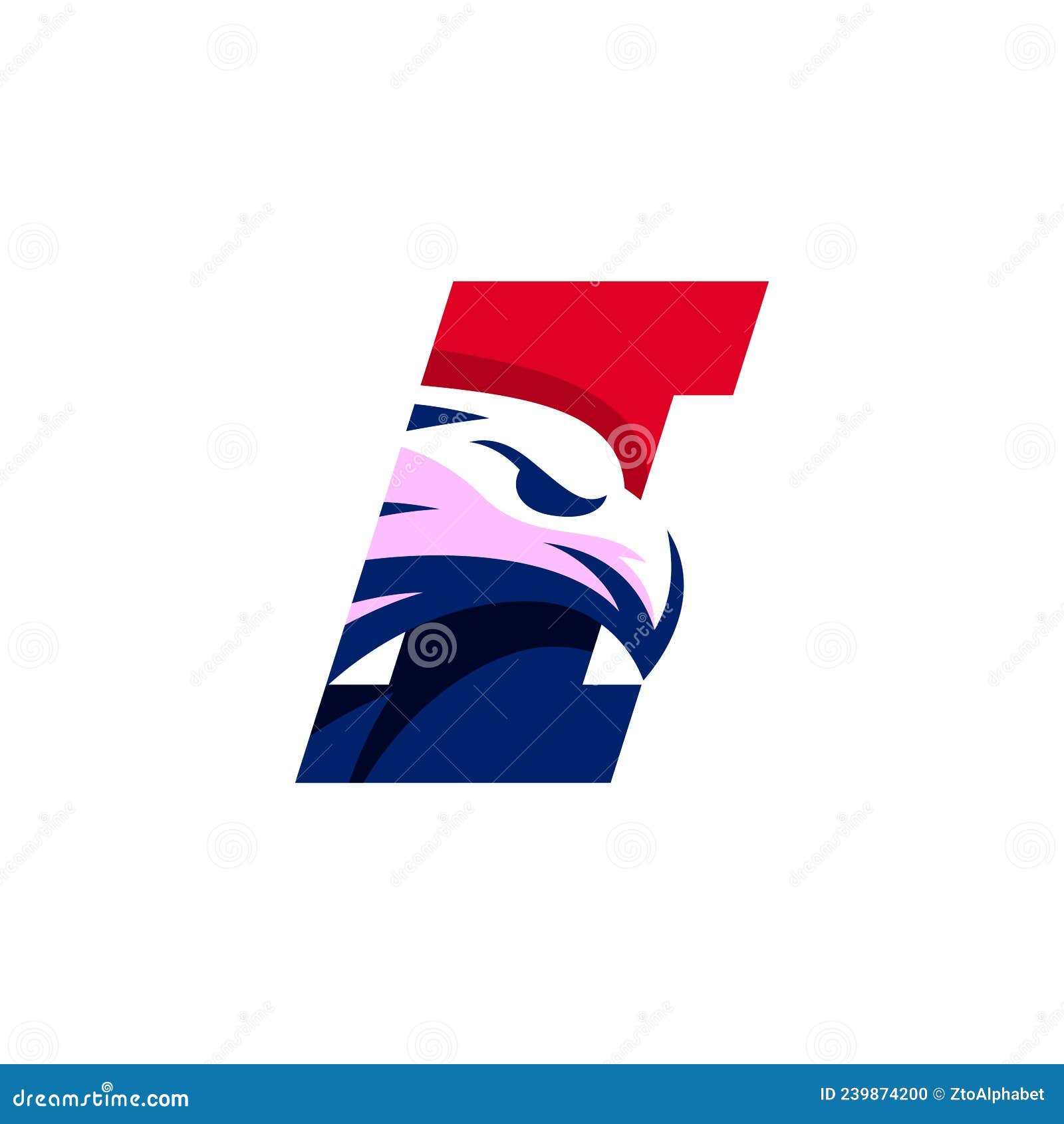 Hawk Letter I Bird Logo Template Stock Vector - Illustration of emblem ...