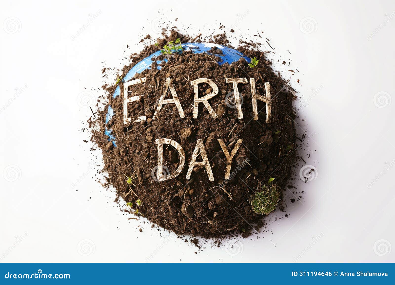 Creative Earth Day Concept with Globe and Soil. Stock Photo - Image of ...