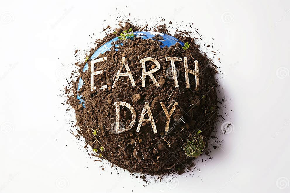 Creative Earth Day Concept with Globe and Soil. Stock Photo - Image of ...