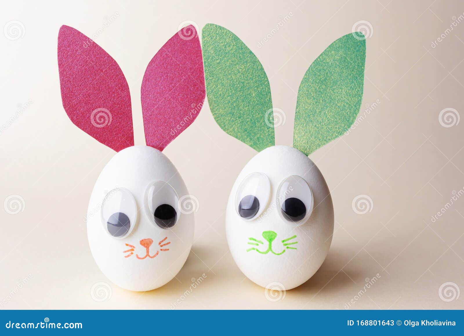 Creative Easter Concept - Eggs in the Form of Bunnies Stock Image ...
