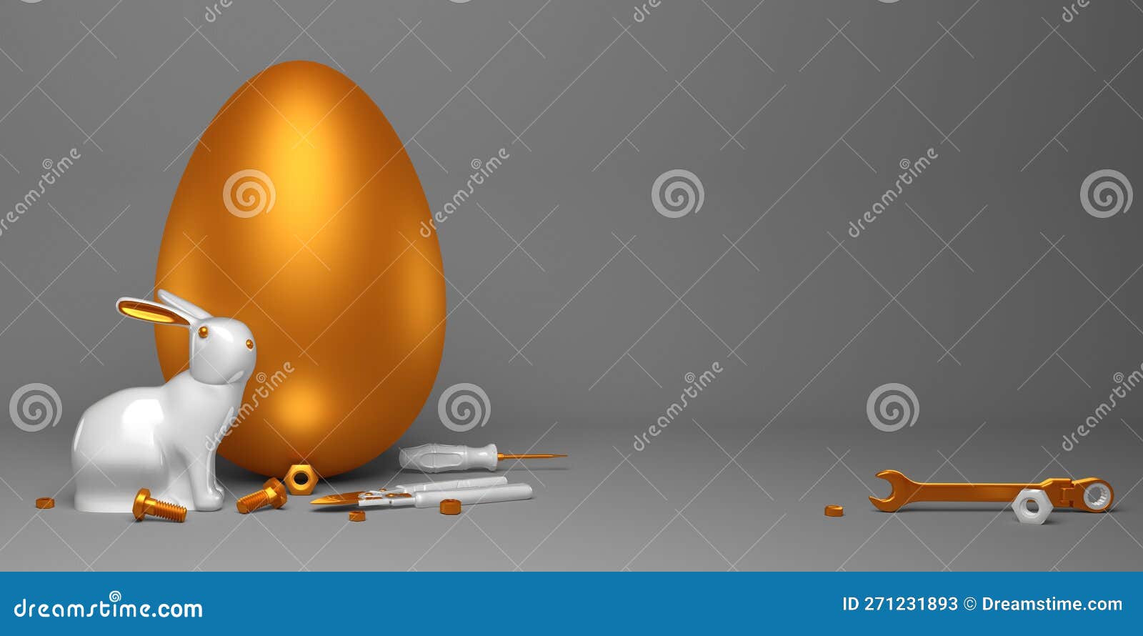 A Creative Easter Design Template with Construction Tools. Stock ...