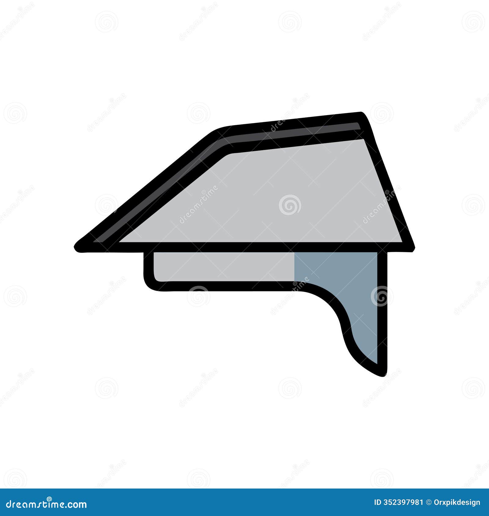 Creative Eave Flashing Illustration For Roof Design Cartoon Vector ...