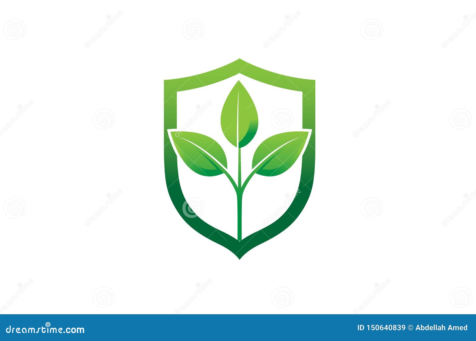 Creative Eco Leaves Plant Shield Logo Design Symbol Vector Illustration ...