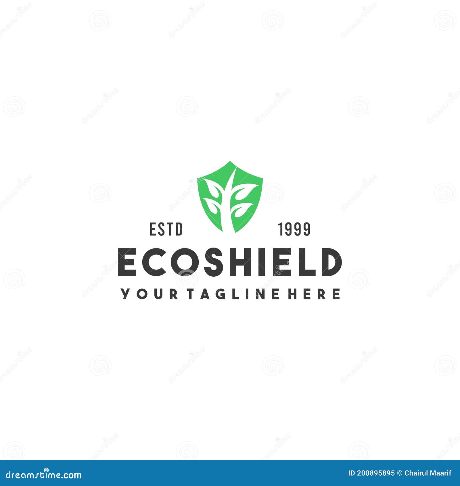 Creative Eco Shield Logo Design Stock Illustration - Illustration of ...