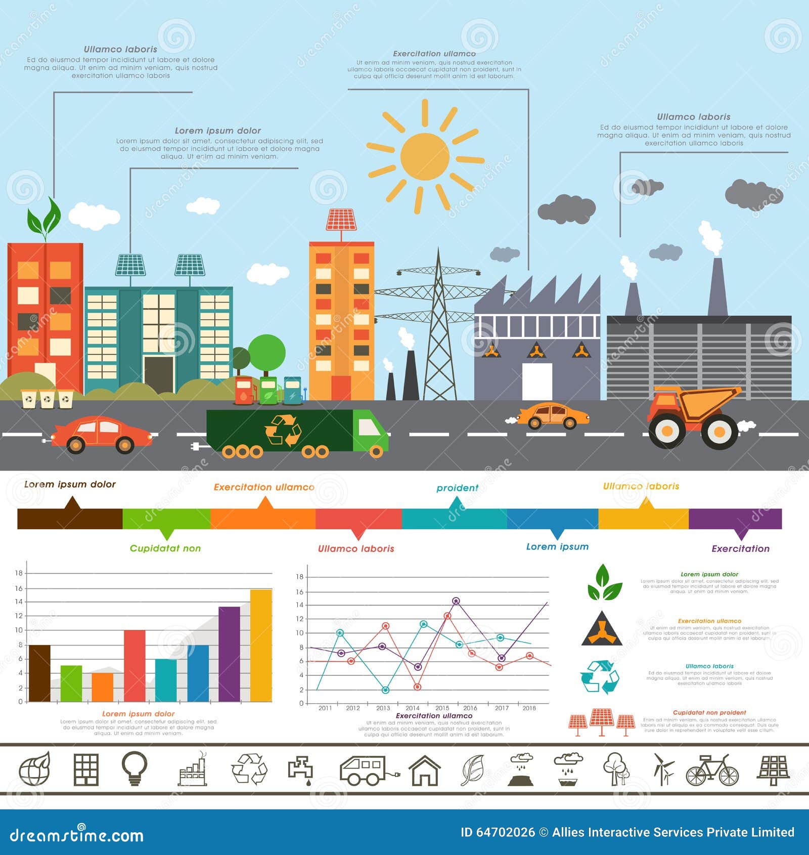 Creative Ecological Infographic Layout. Stock Illustration ...