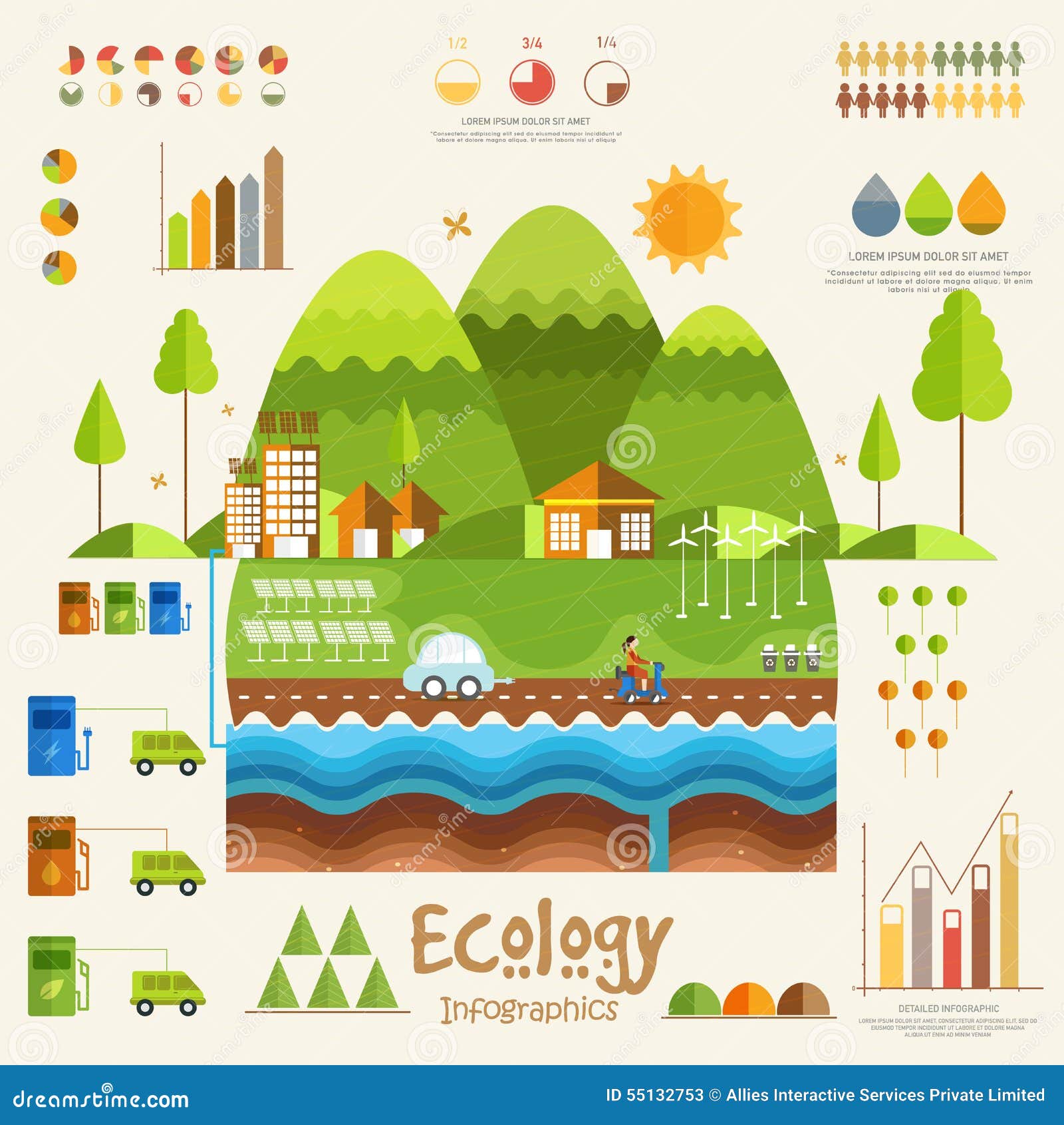 Creative Ecology Infographic Elements. Stock Illustration ...