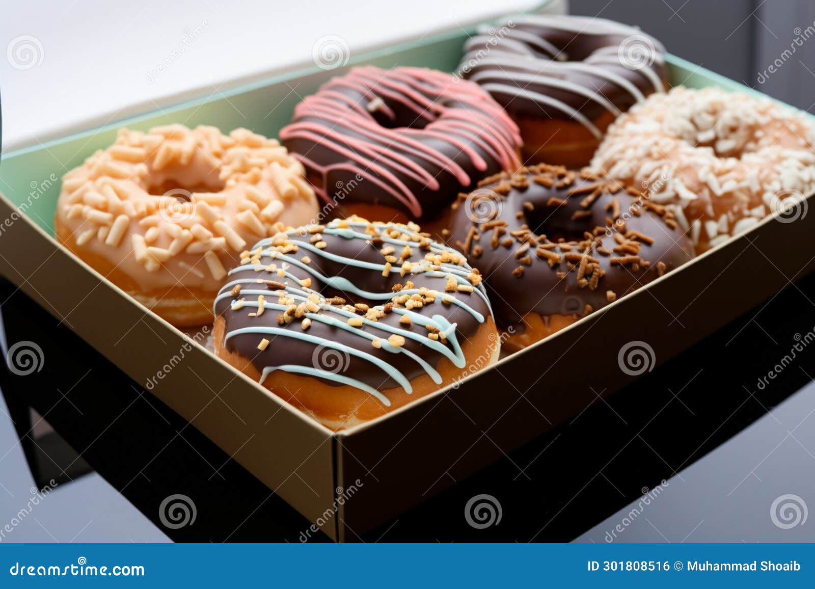 Creative Edit Donuts in Package, Presented with Enhanced Visual Appeal ...