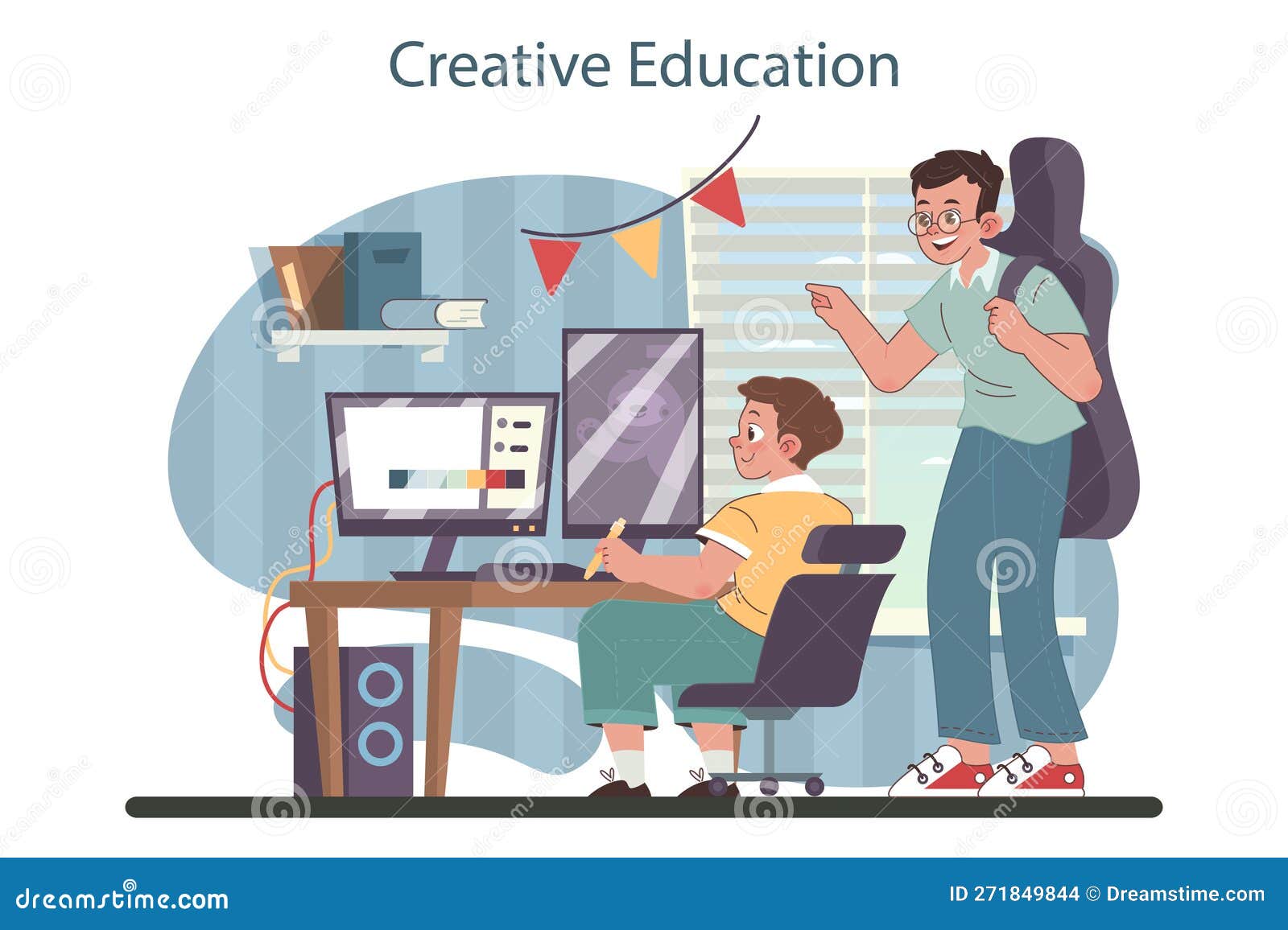 Creative Education. Child Getting a Drawing Course for Future Career ...