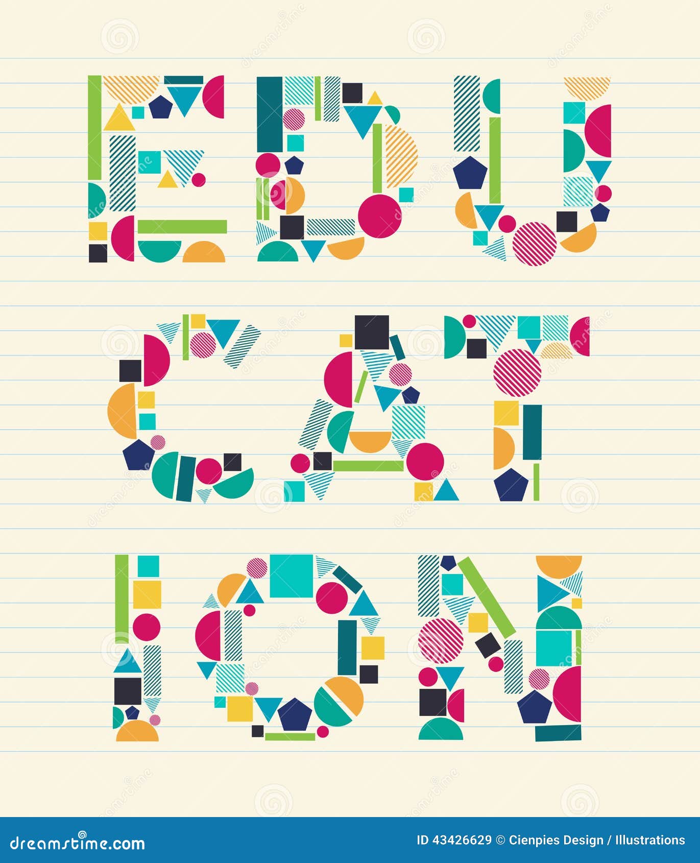 Creative Education Concept Font Illustration Stock Vector ...