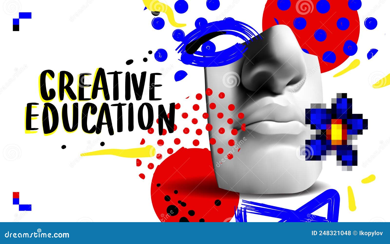 Creative Education, Conterporary Web Banner, Vector Stock Vector ...
