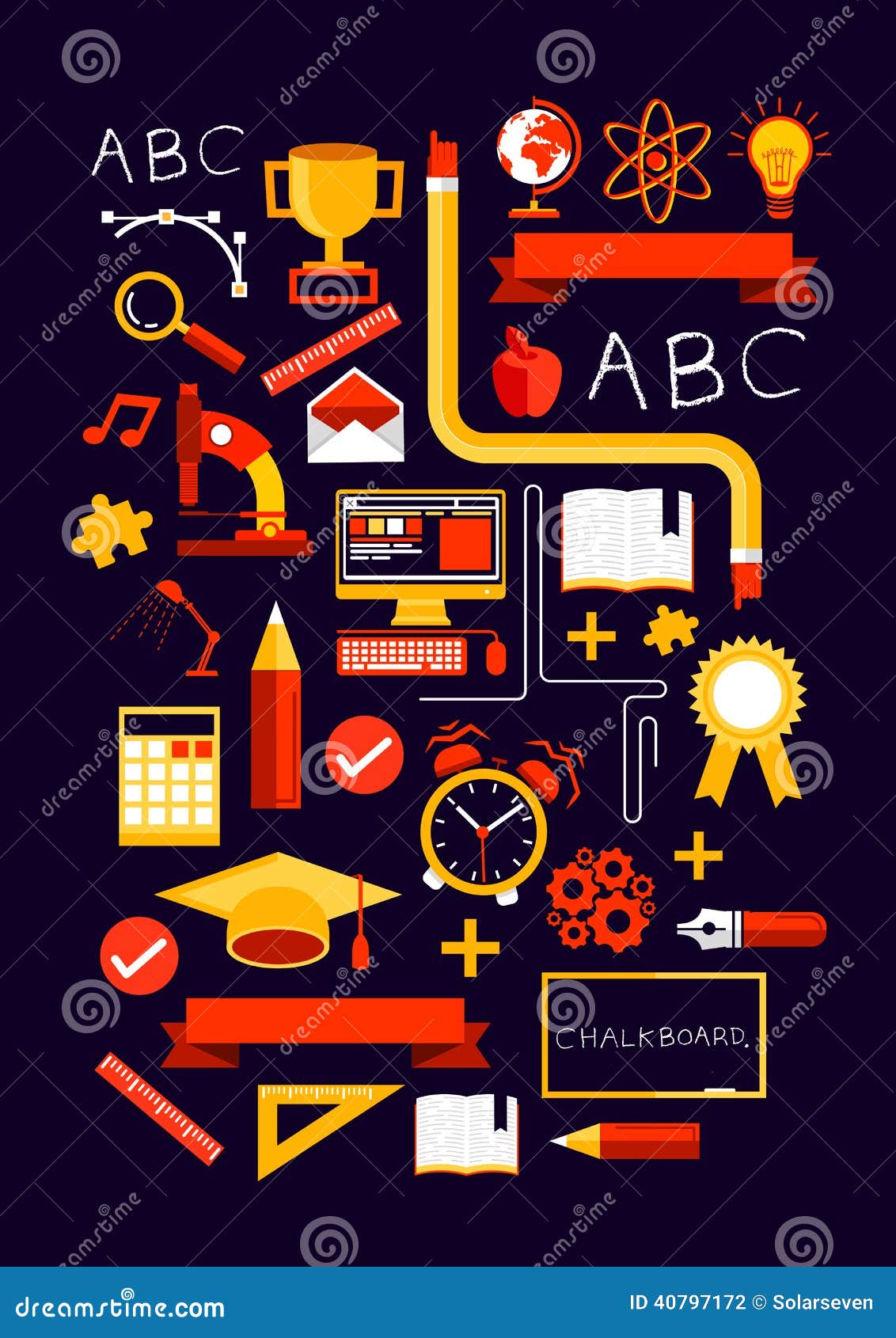 Creative Education Elements Stock Vector - Illustration of education ...
