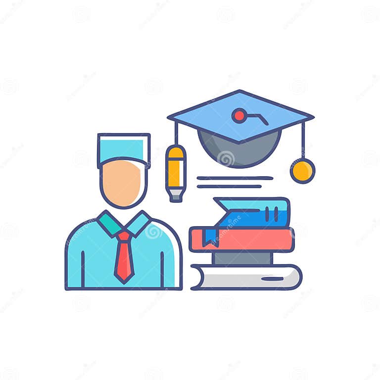 Creative Education Icon for Schools Stock Illustration - Illustration ...