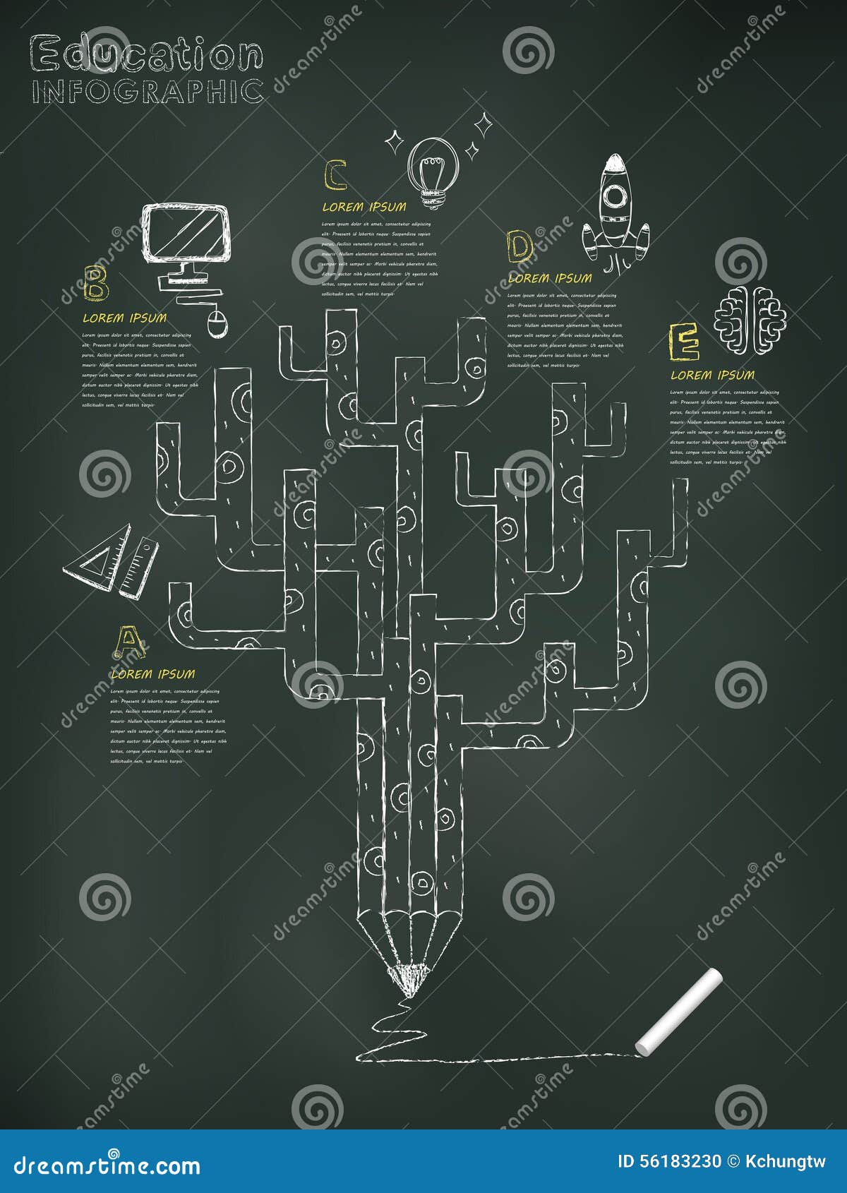 Creative Blackboard Idea Vector Illustration | CartoonDealer.com #43167436