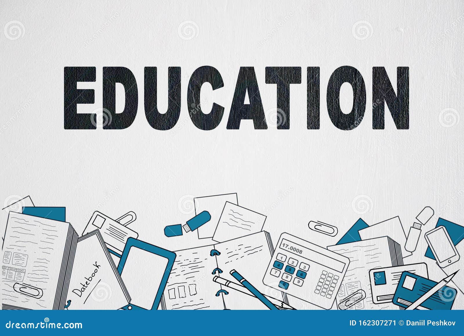 Creative education texture stock illustration. Illustration of math ...