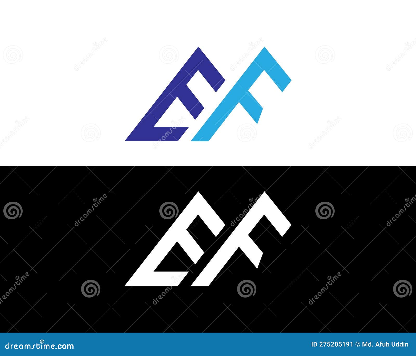 Creative EF Letter Logo Design Stock Vector - Illustration of text ...