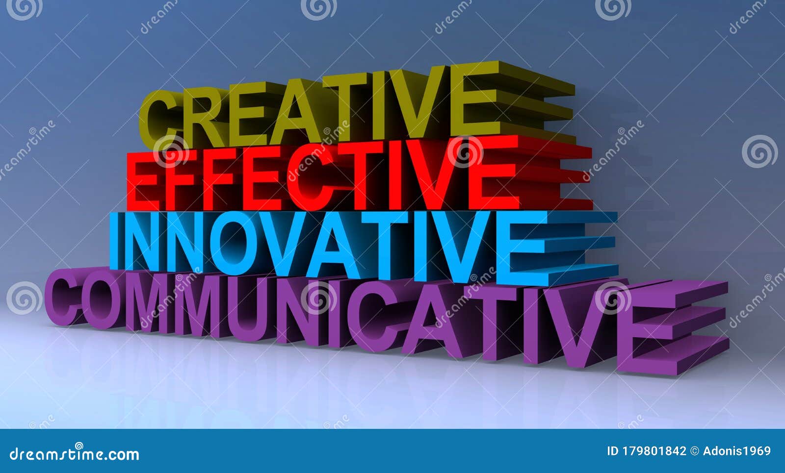 Creative Effective Innovative Communicative Stock Illustration ...