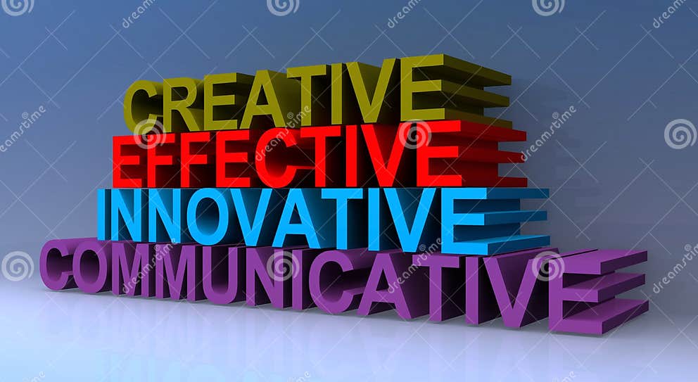 Creative Effective Innovative Communicative Stock Illustration ...