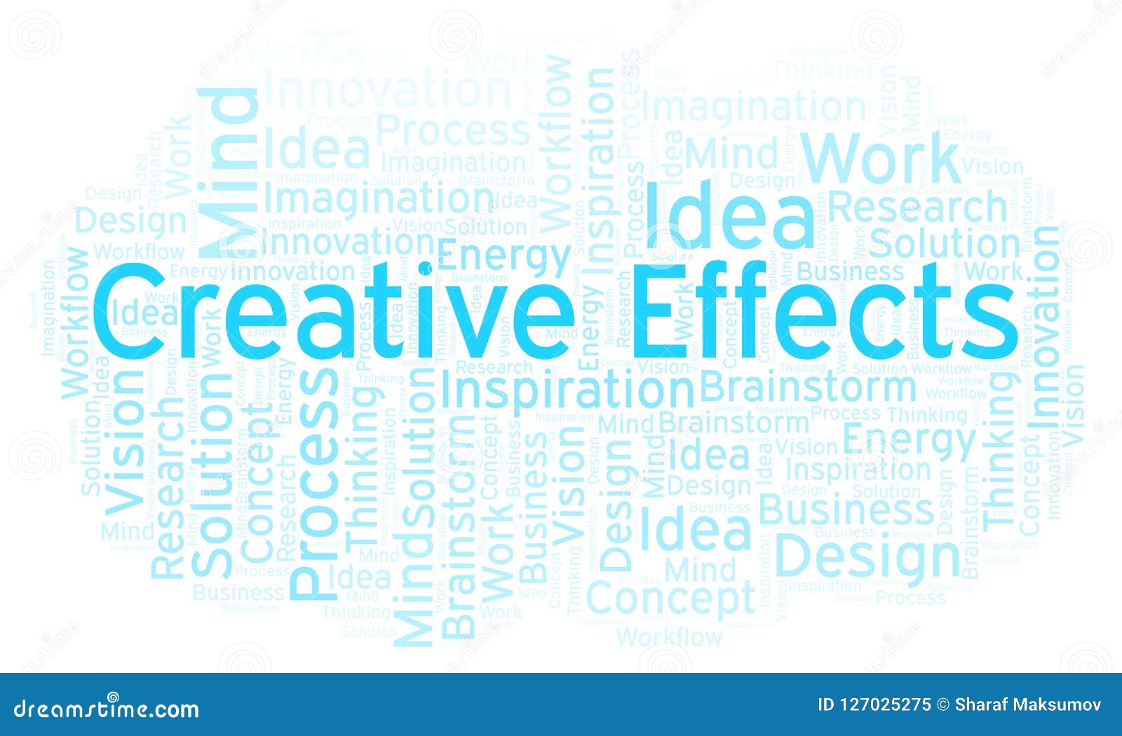 Creative Effects Word Cloud, Made with Text only. Stock Illustration ...