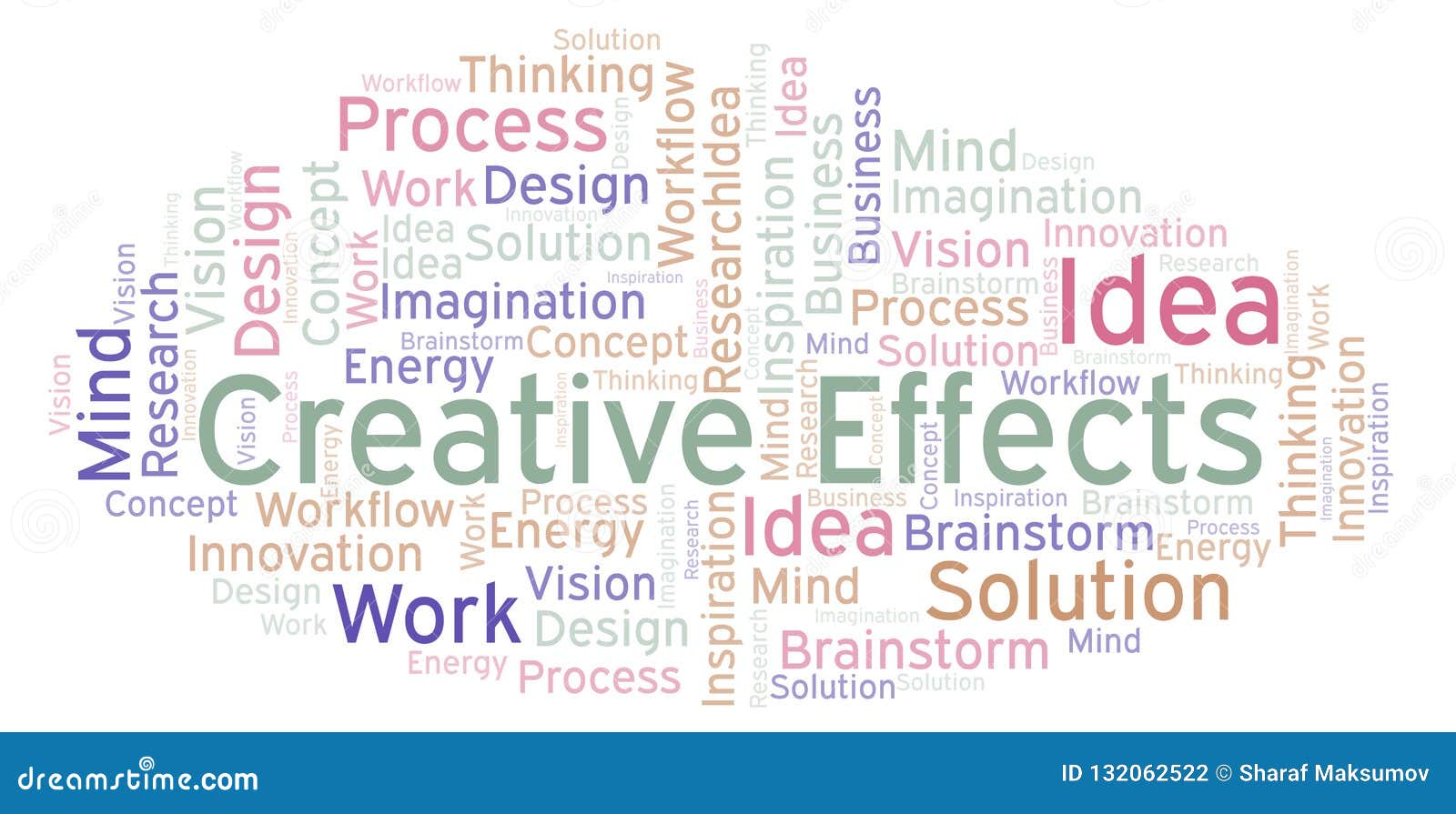 Creative Effects Word Cloud, Made with Text only Stock Illustration ...