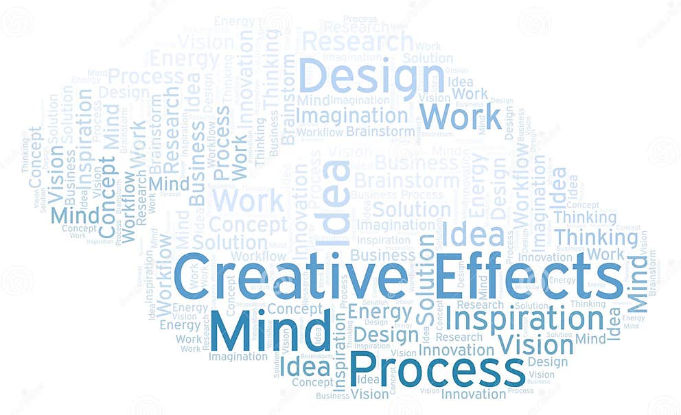 Creative Effects Word Cloud, Made with Text only. Stock Illustration ...