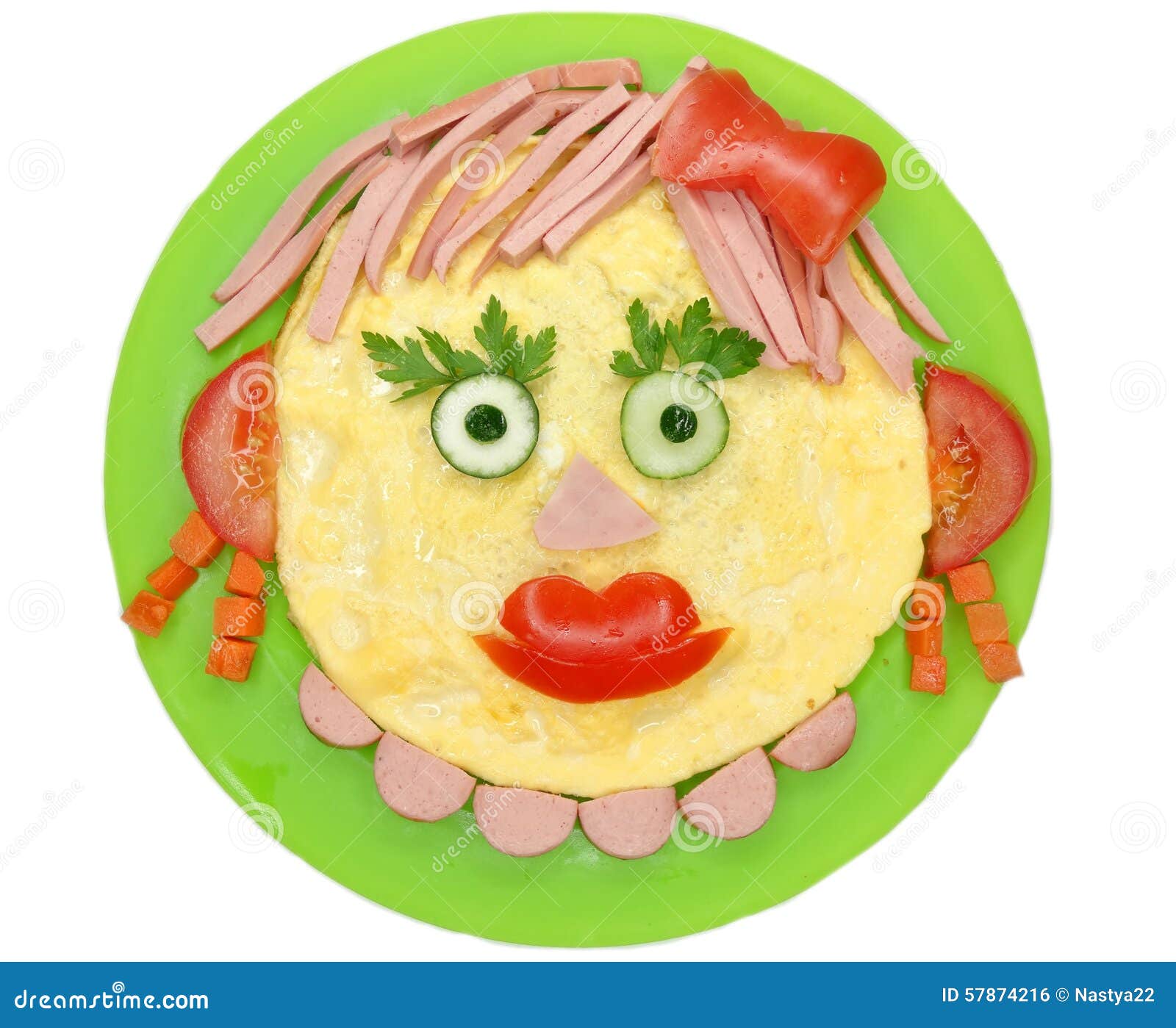 Creative Egg Breakfast for Child Face Form Stock Photo - Image of ...