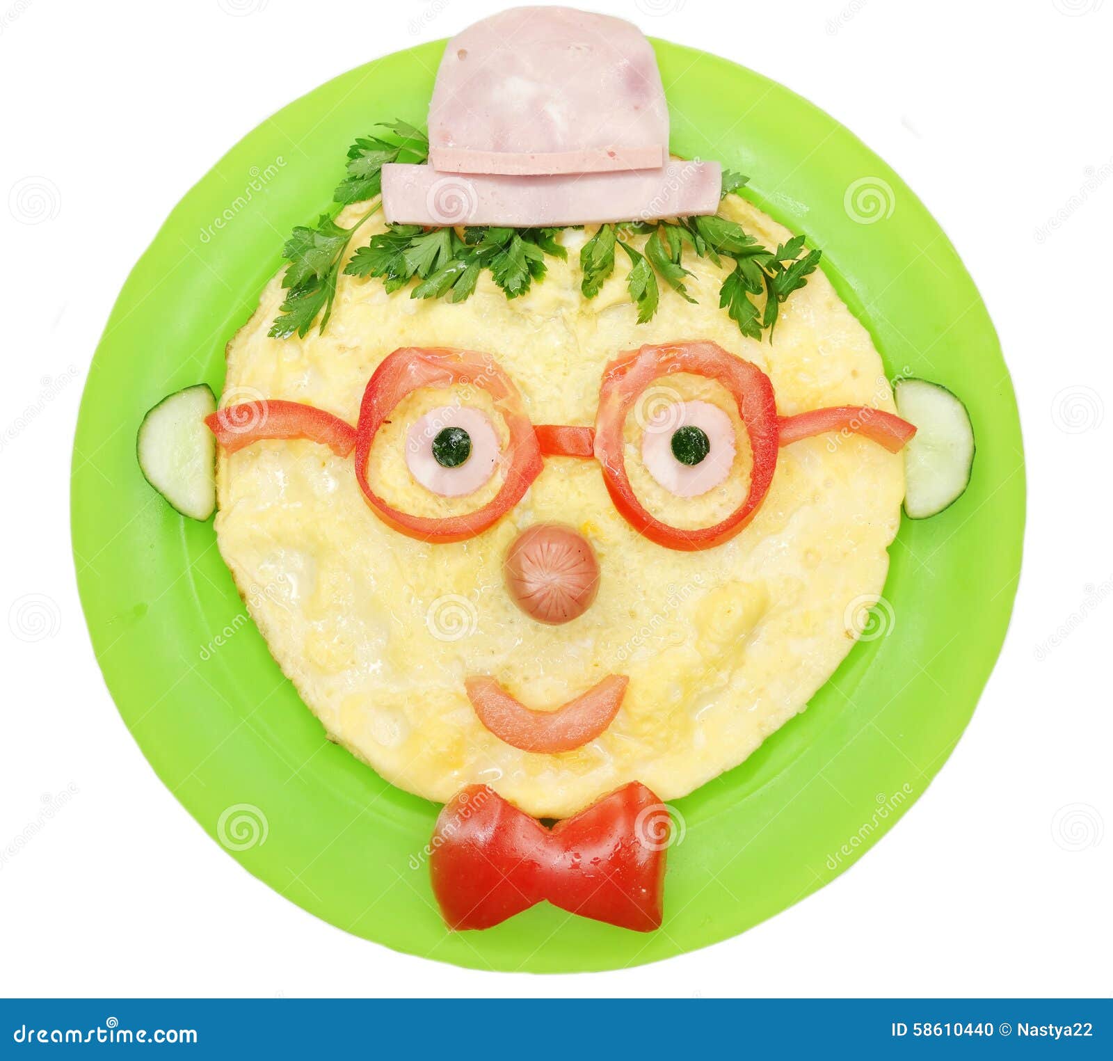 Creative Egg Breakfast for Child Face Form Stock Photo - Image of bread ...
