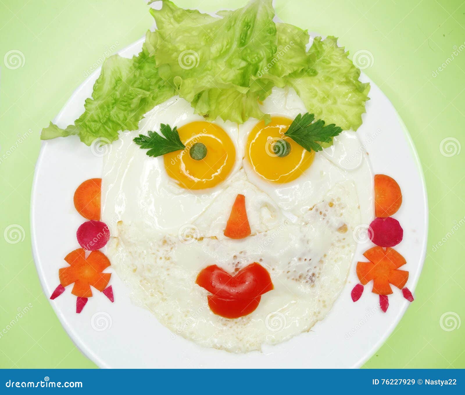 Creative Egg Breakfast for Child Face Form Stock Image - Image of ...