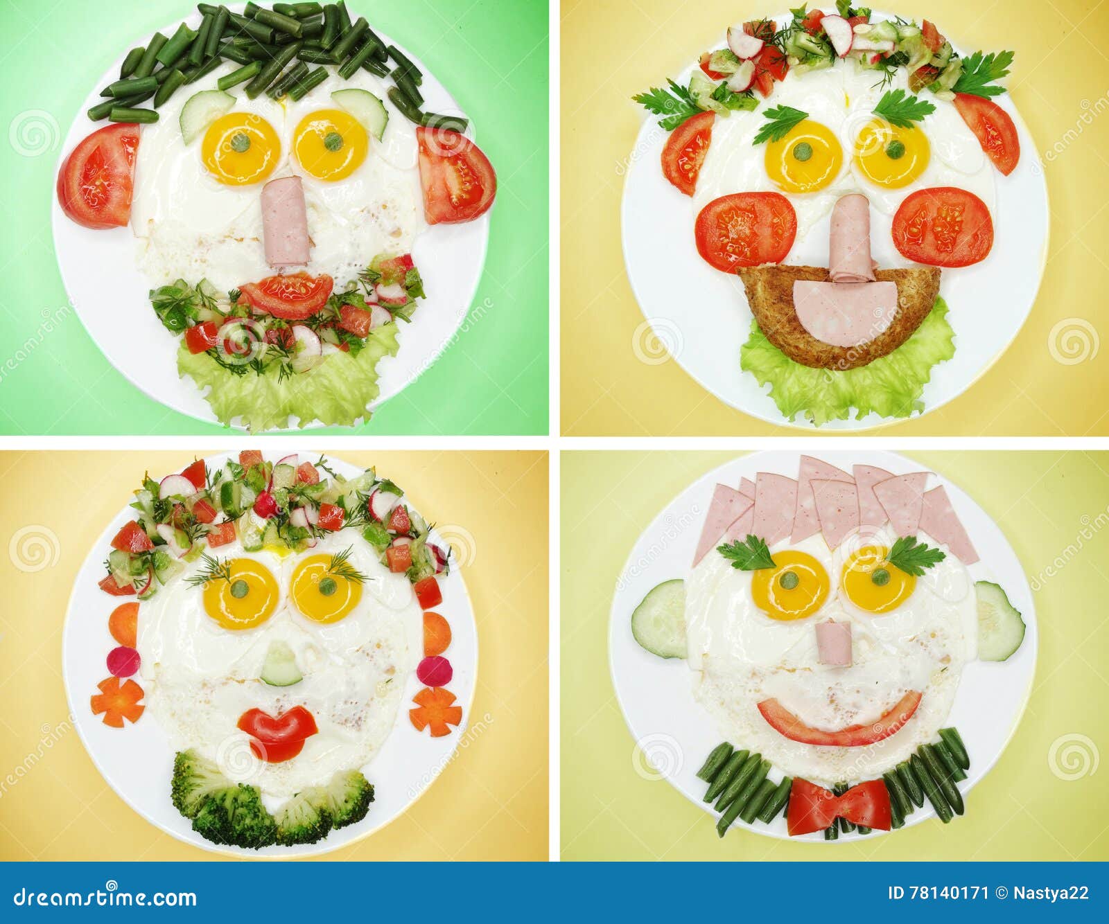 Creative Egg Breakfast for Child Face Form Stock Image - Image of ...