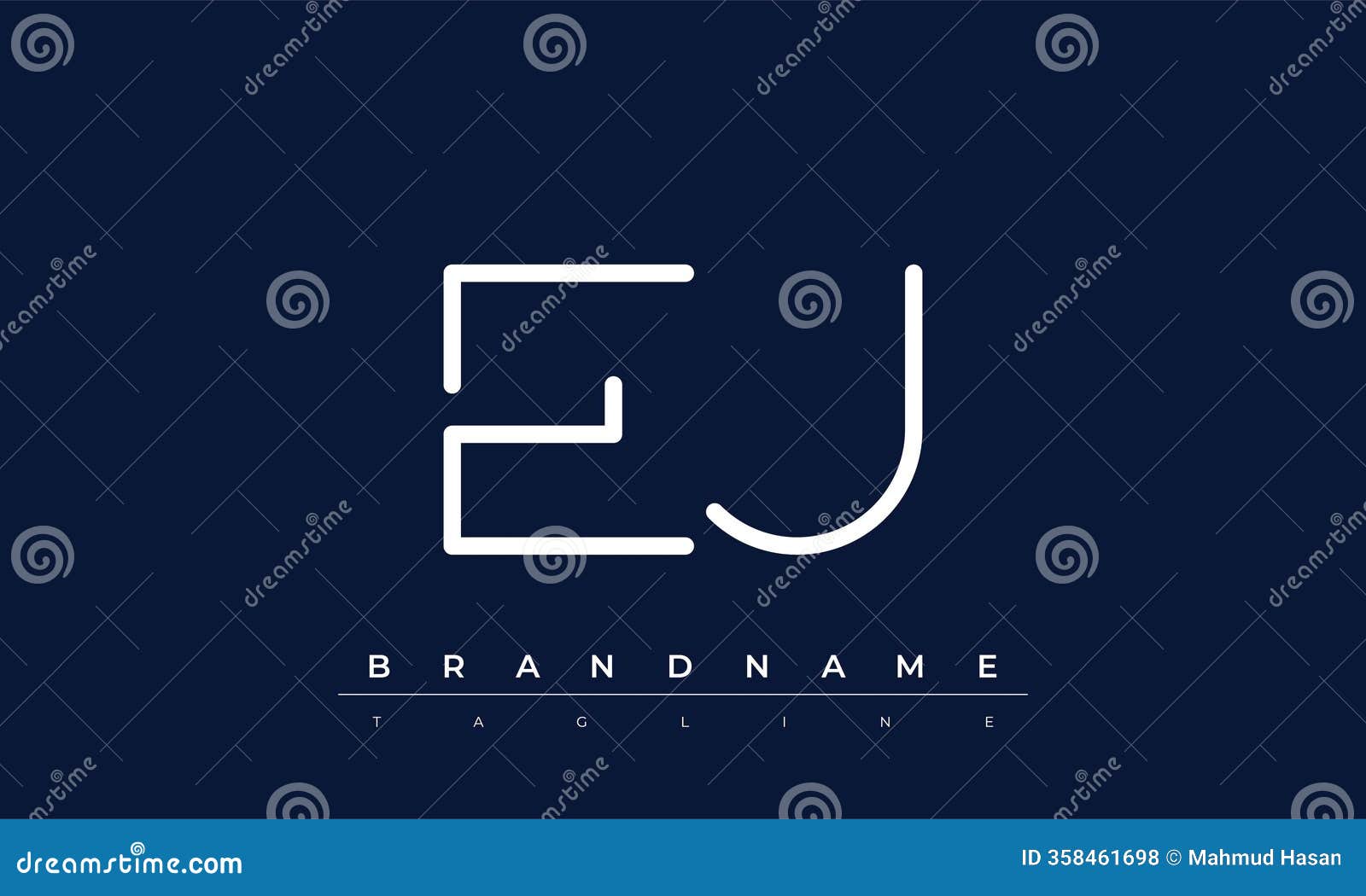 Creative EJ Letter Initial Logo Vector Image Stock Vector ...